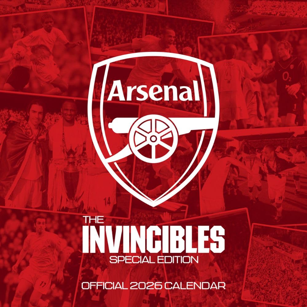 Arsenal FC Legends Square Calendar 2026